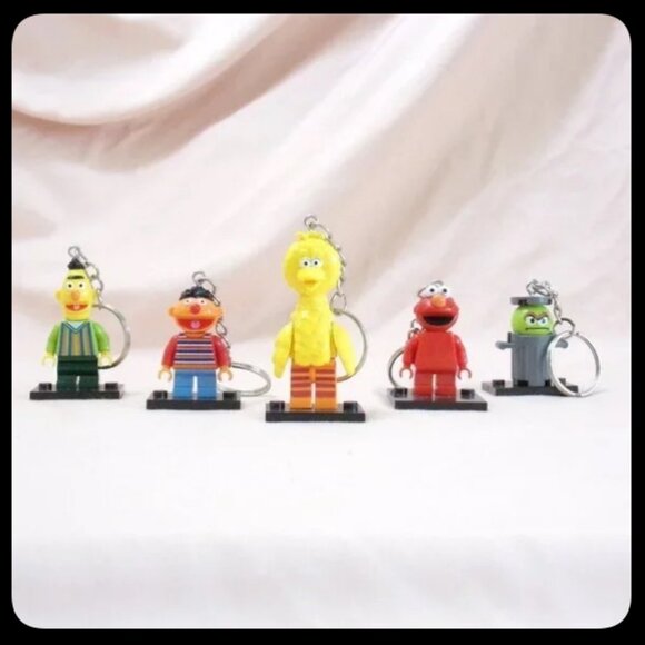 Accessories | Minifigure Keychainsesame Streetbig Bird Elmo Bert Ernie ...